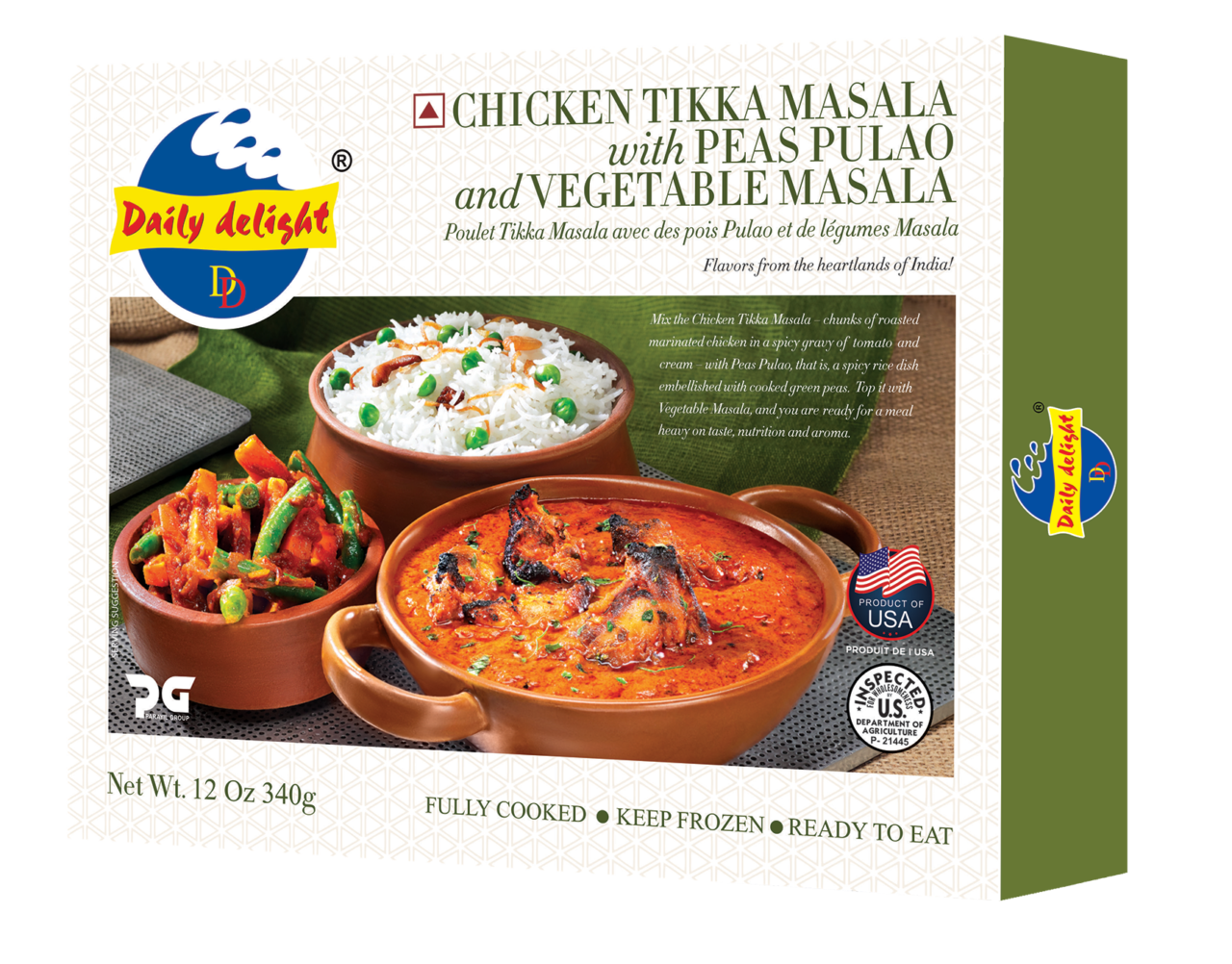 Chicken Tikka Masala With Peas Pulao Vegetable Masala – Daily Delight