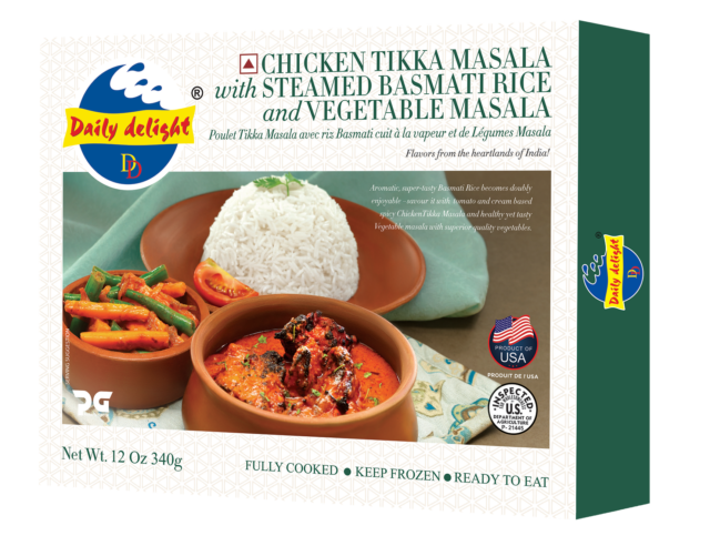 Chicken Tikka Masala With Steamed Basmati Rice & Vegetable Masala ...